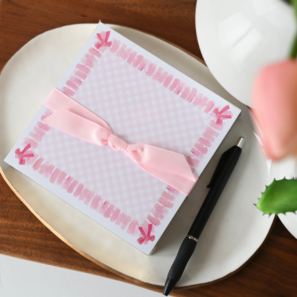 Pink Bow Notepad | Mississippi Made Gifts | TheMississippiGiftCompany.com