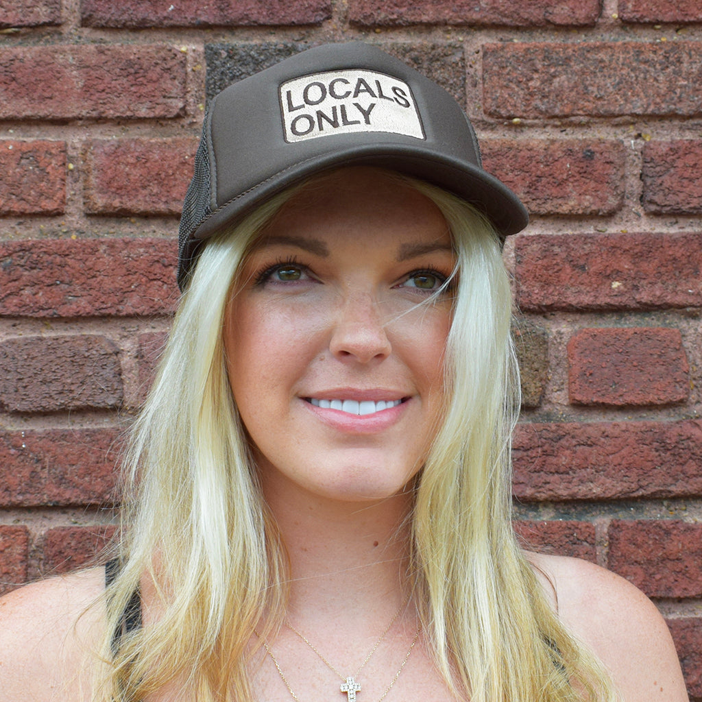 Locals Only Patch Hat Brown | Mississippi made product handcrafted by ...