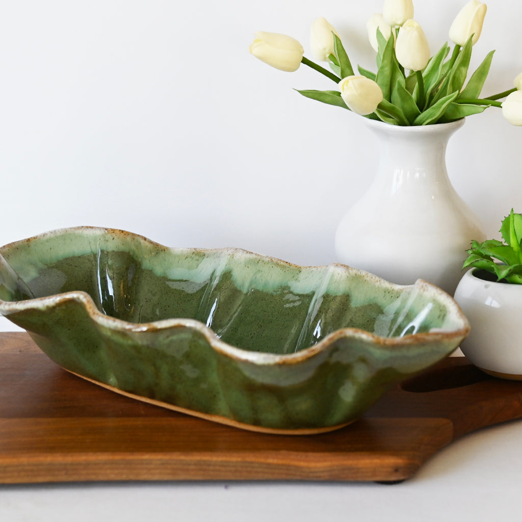 Centerpiece Dish Matcha Leaf | Mississippi made product handcrafted by ...