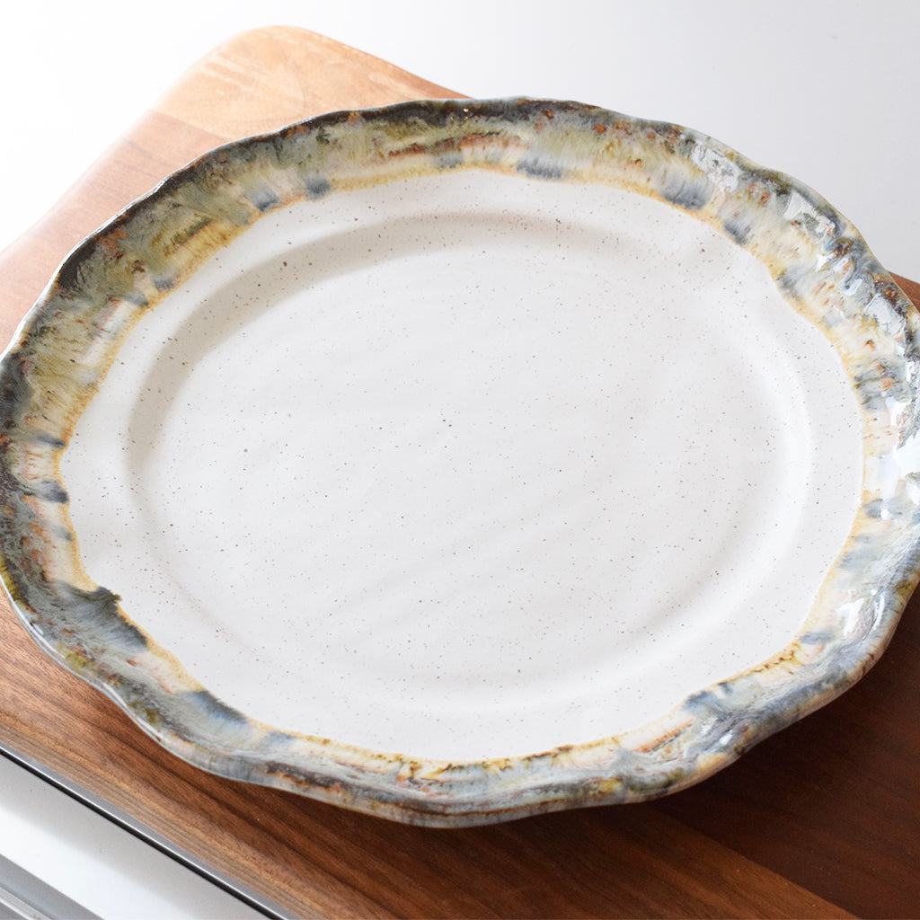 Rimmed Dinner Plate Magnolia | Mississippi Made Gifts ...