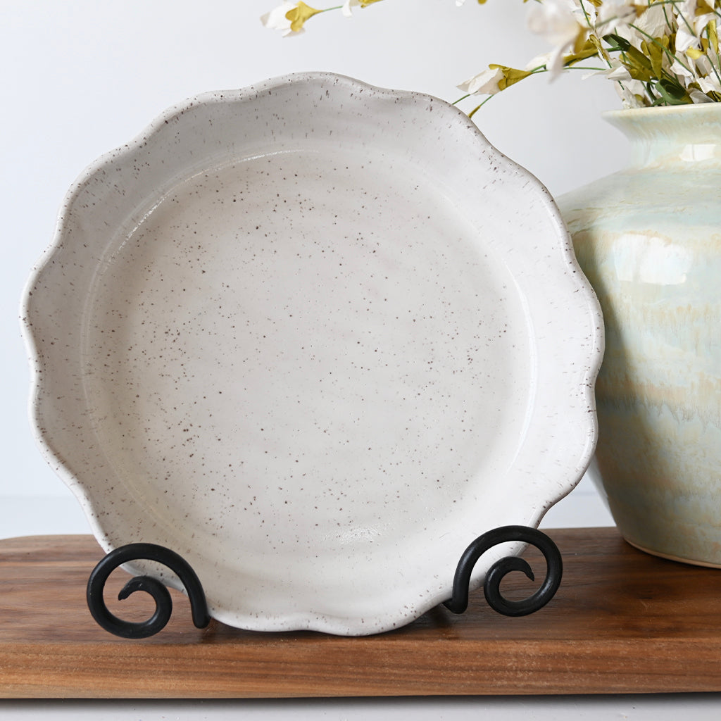 Pie/Quiche Dish Eyelet White | Mississippi Made Gifts ...