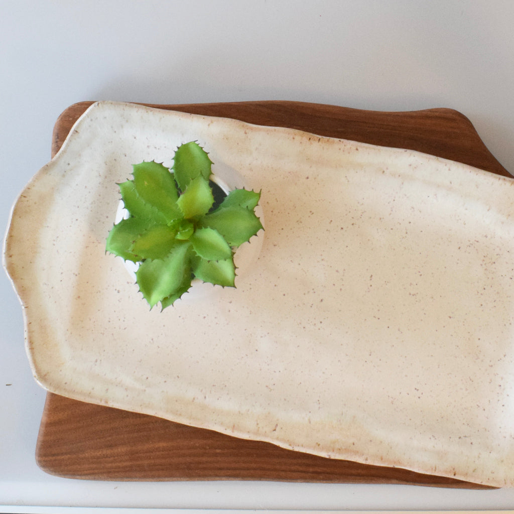 Rectangle Tray with Handles Dogwood | Mississippi Made Gifts