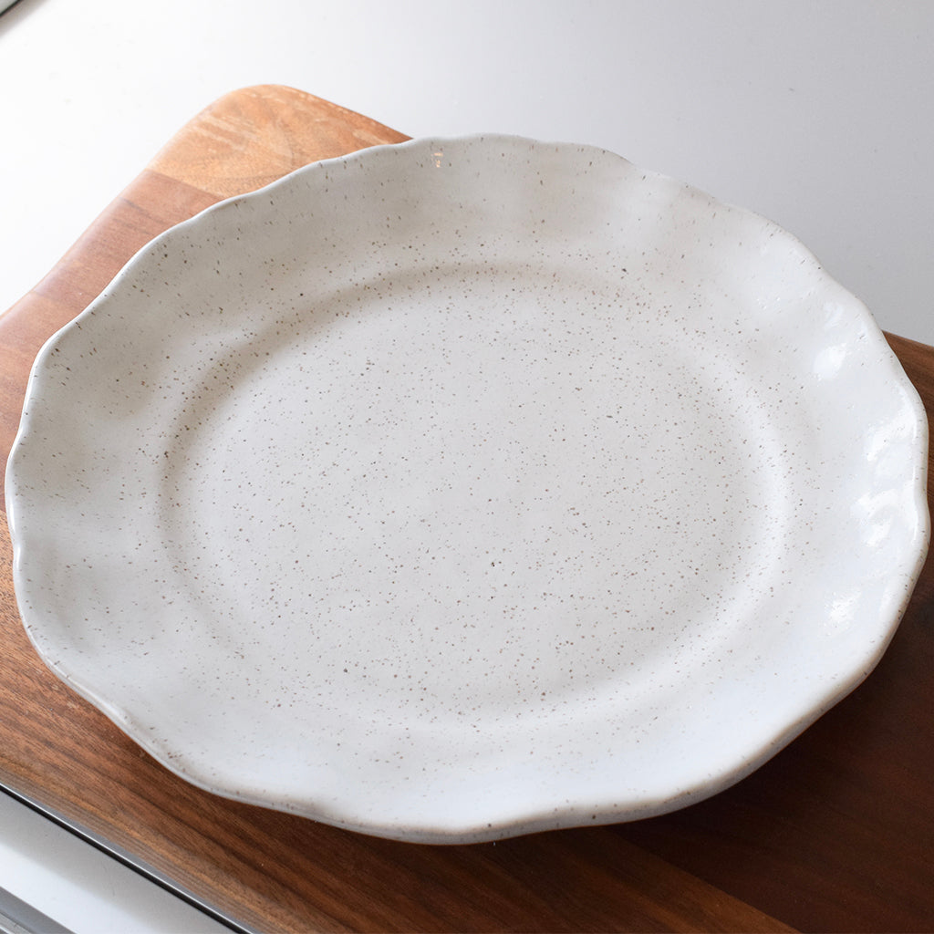 Rimmed Dinner Plate Simply White | Mississippi Made Gifts