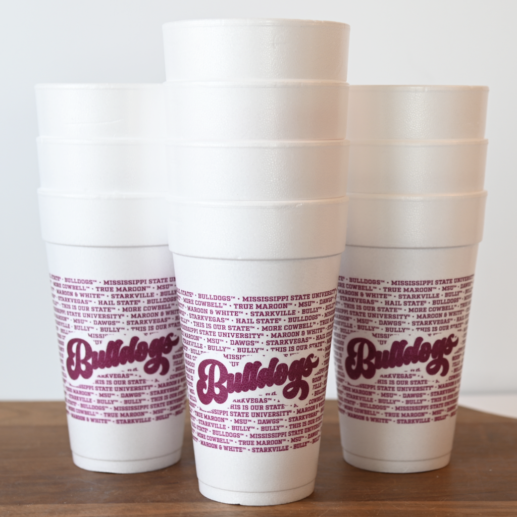 Bulldogs Wrapped Foam Cups | Mississippi made product handcrafted by ...