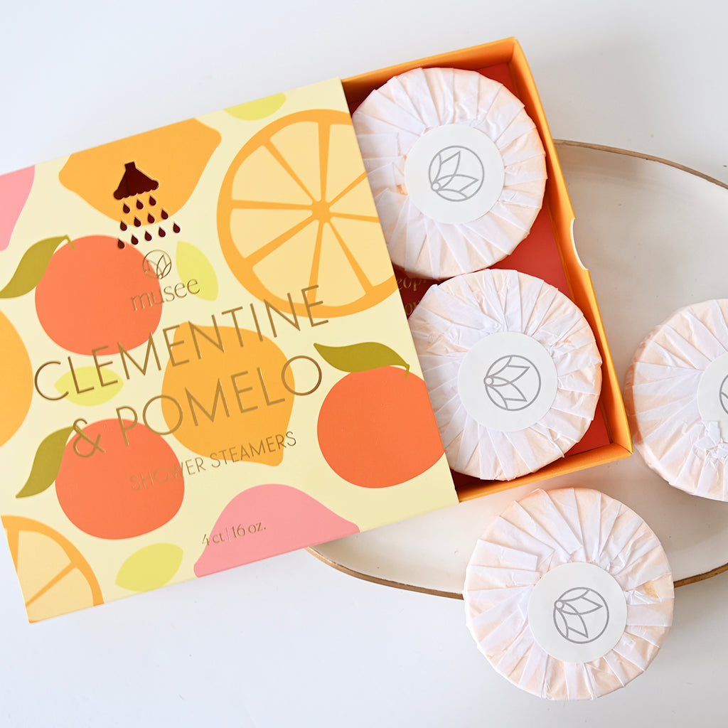 Clementine & Pomelo Shower Steamers Set | Mississippi Made Gifts