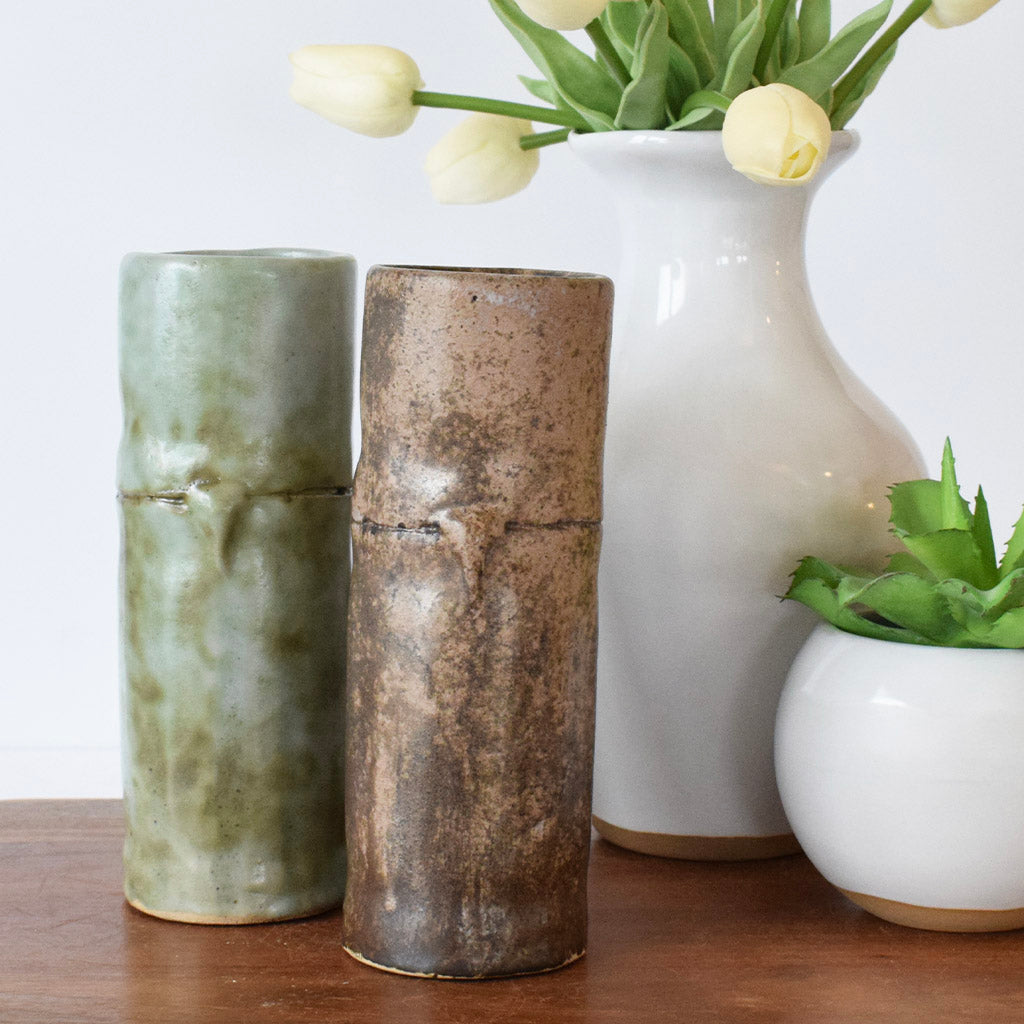 Bamboo Cylinder Vase Nutmeg | Mississippi made product handcrafted by ...