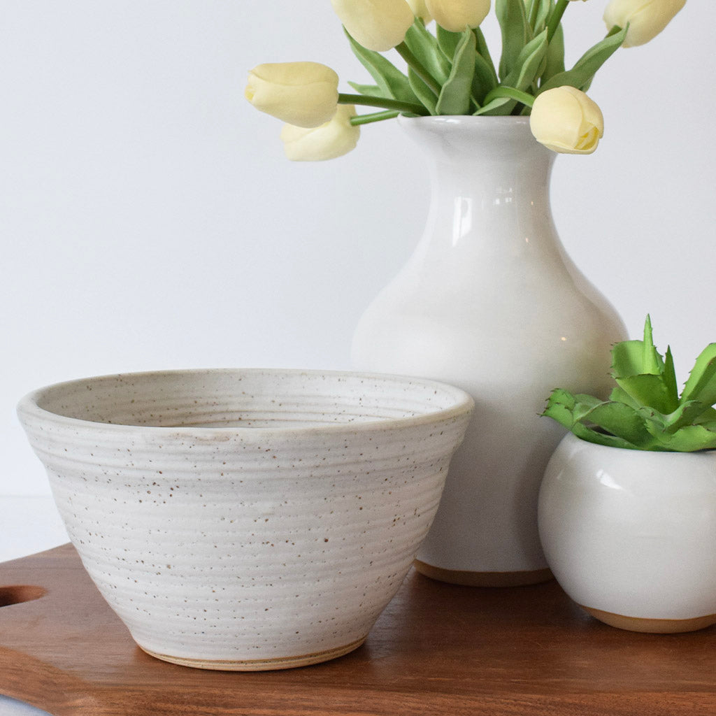 Small Popcorn Bowl White | Mississippi made product handcrafted by ...