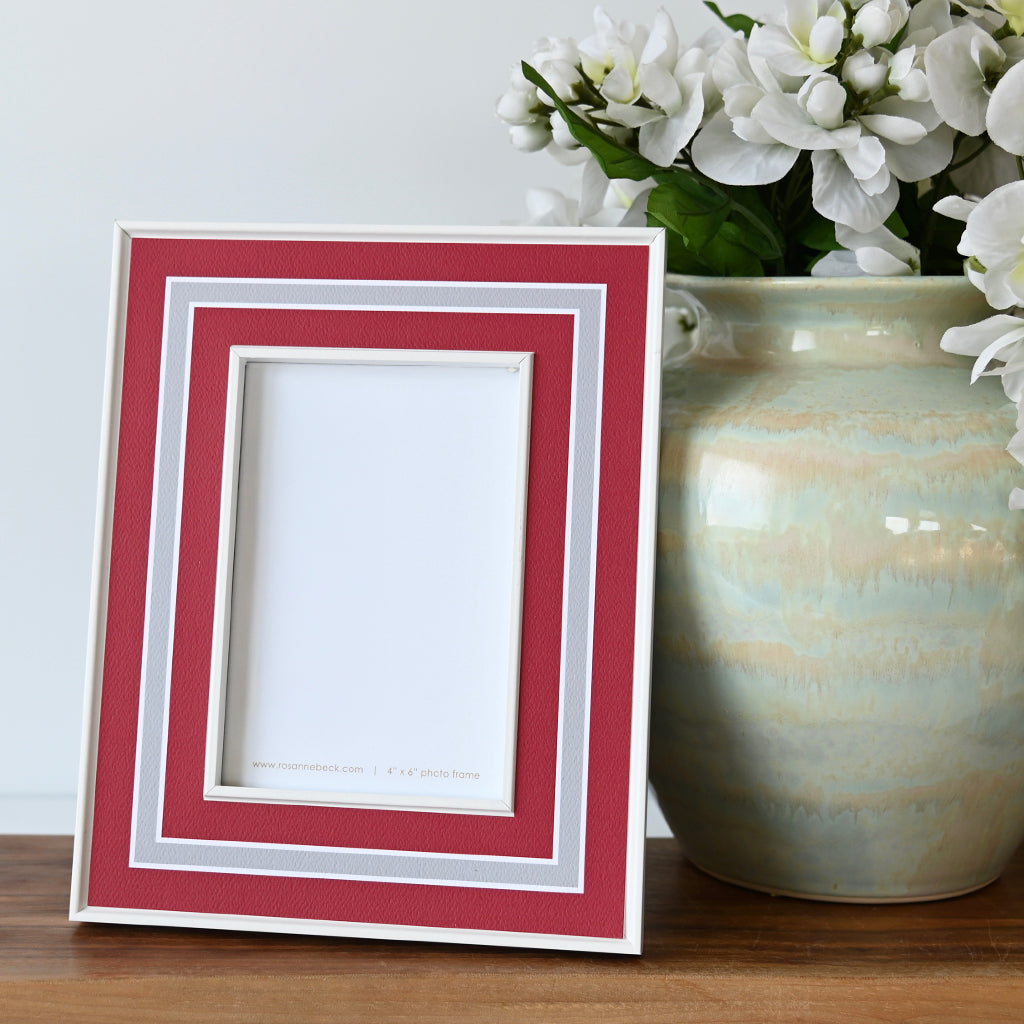 4"x 6" Frame Maroon and Gray | Mississippi made product handcrafted by ...