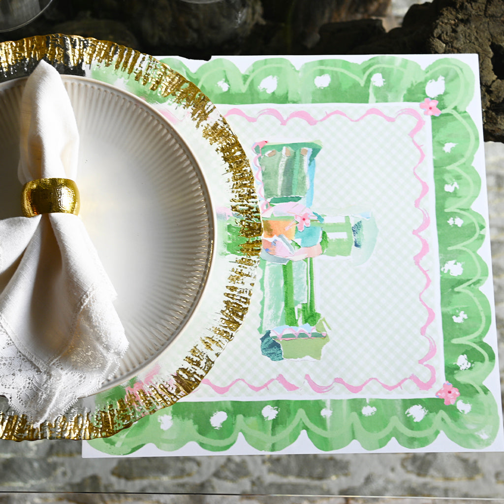 Green Cross Paper Placemats | Mississippi made product handcrafted by ...