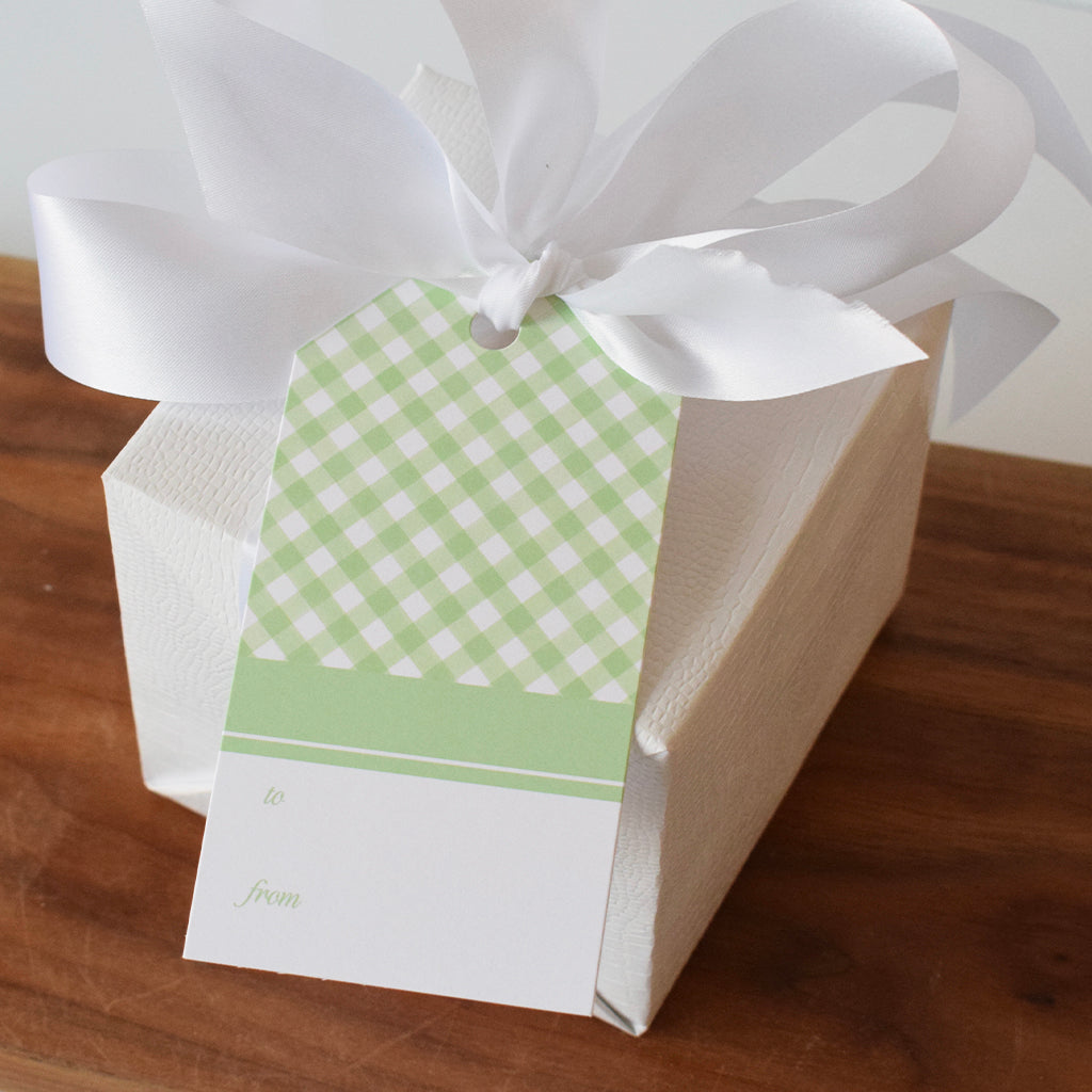 Green Gingham Gift Tags | Mississippi Made Gifts ...