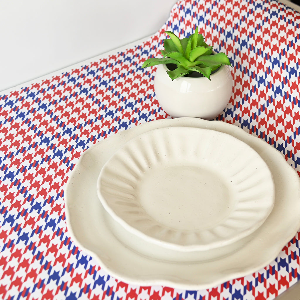 Ole Miss Houndstooth Paper Table Runner | Mississippi Made Gifts