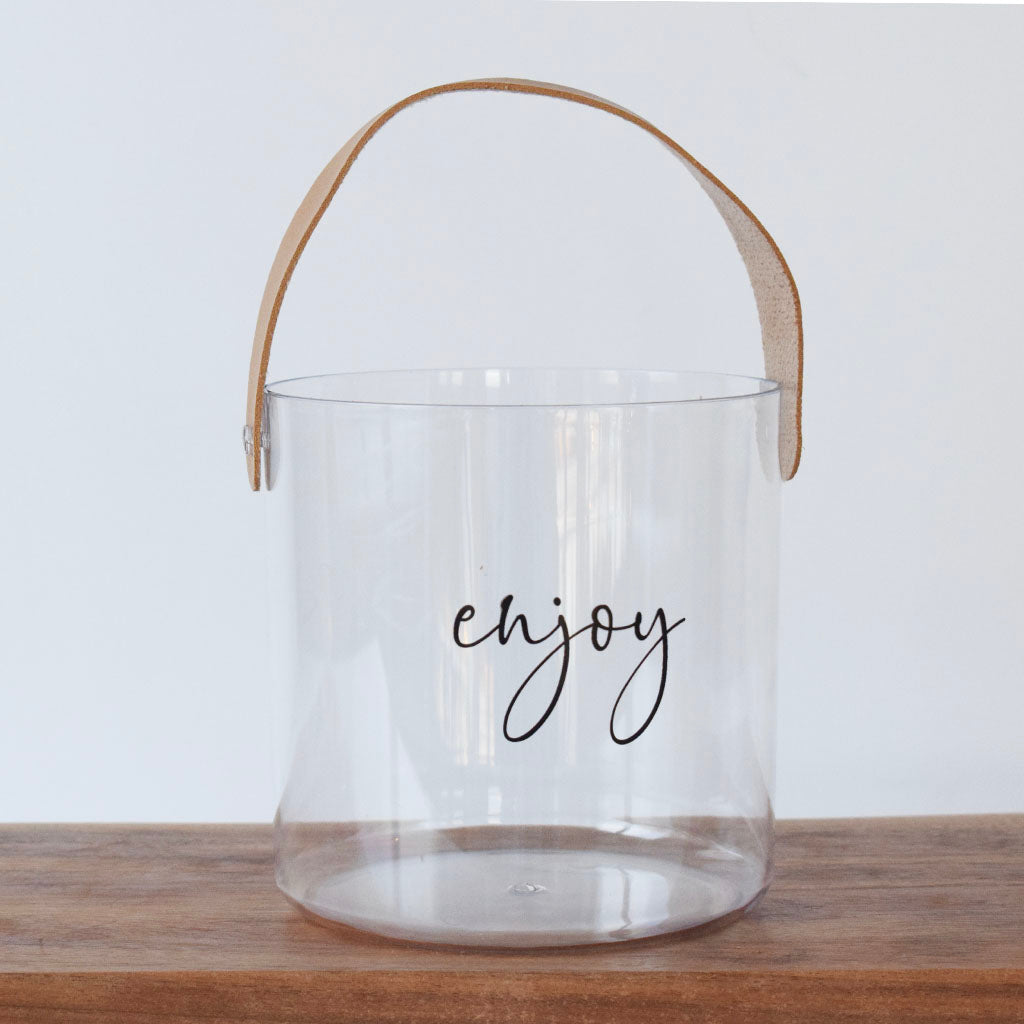 Unfilled Enjoy Acrylic Bucket | Mississippi Made Gifts