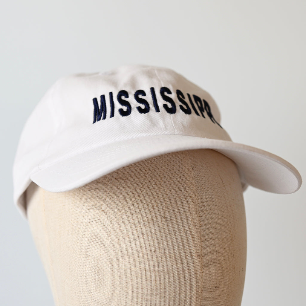 White/Navy Mississippi Hat | Mississippi Made Gifts ...