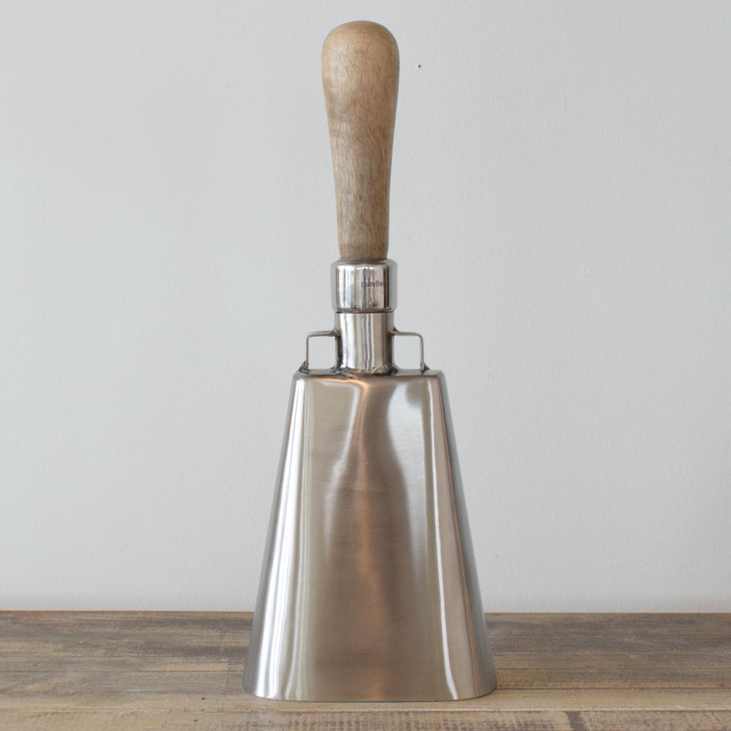 Large Stainless Steel Wood Handled Cowbell | Mississippi Made Gifts