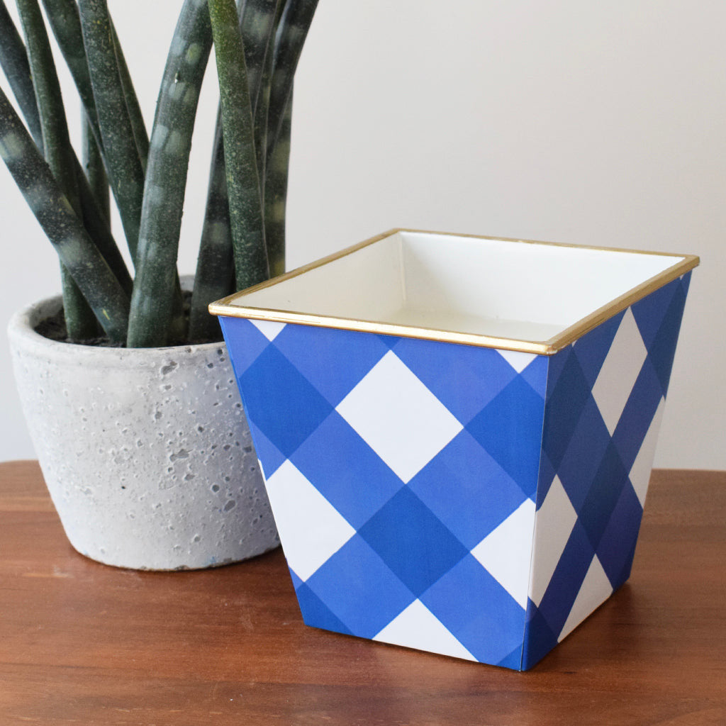 Blue Buffalo Check Patterned Candle | Mississippi Made Gifts