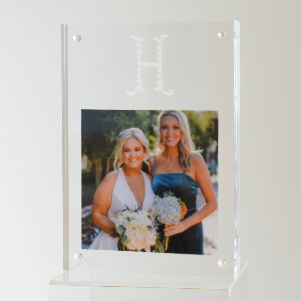 Romanesque Initial Acrylic Frame | Mississippi Made Gifts
