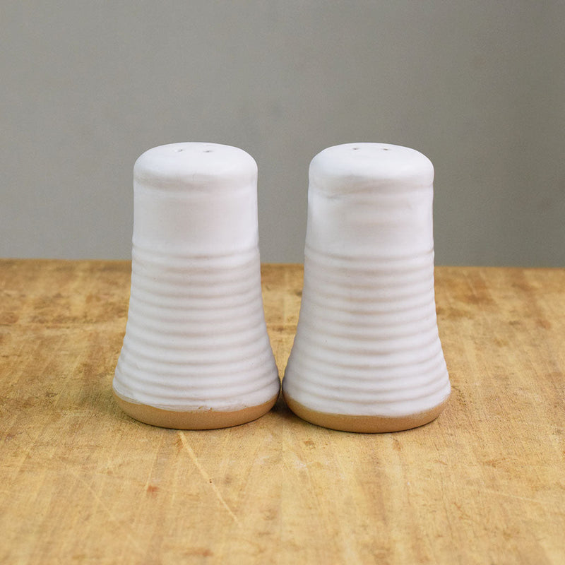 Salt and Pepper Set- Simply White– TheMississippiGiftCompany.com